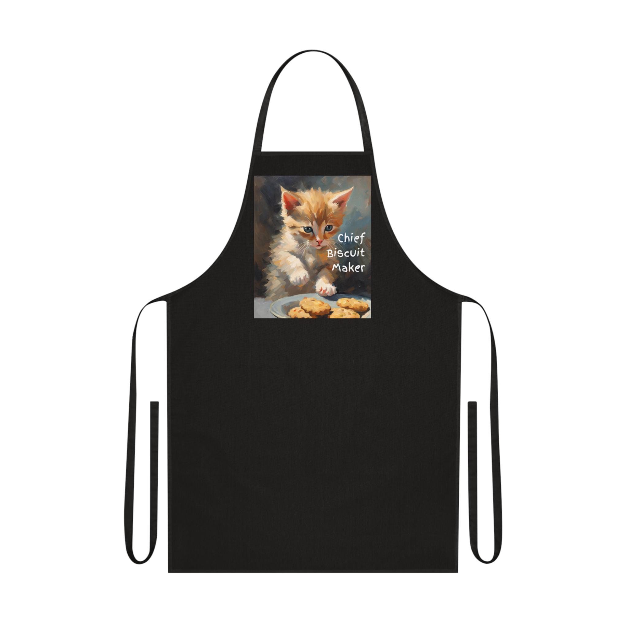 Cute Kitten Apron, Cat Making Biscuits, Ginger Cat Apron, Chief Biscuit ...