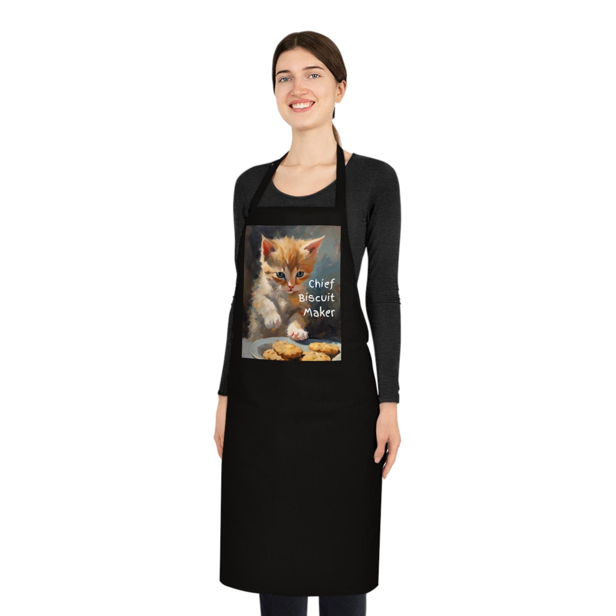 Cute Kitten Apron, Cat Making Biscuits, Ginger Cat Apron, Chief Biscuit ...