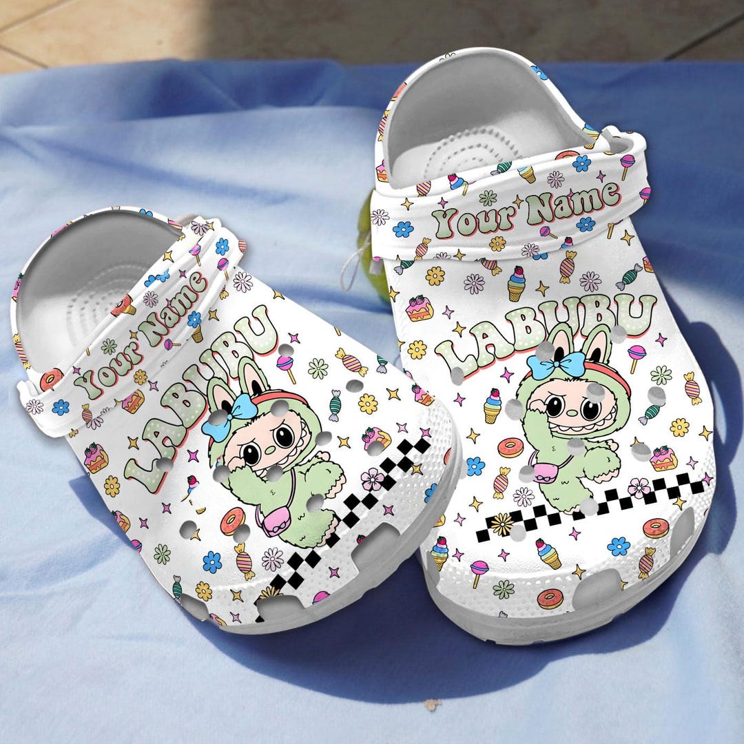 Personalied BUBU Monster Clogs Crocs, Custom Name Kawaii BUBU Monster ...