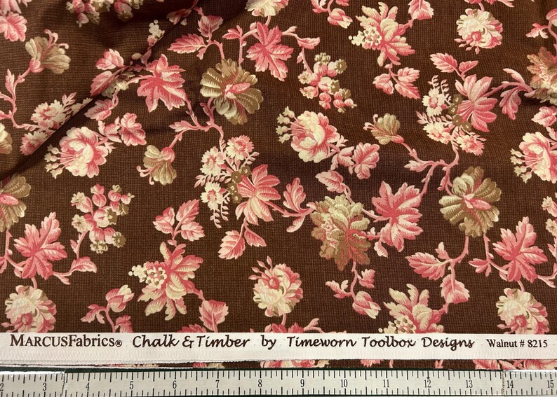 Fabric chalk & Timber Walnut 8215 by Timeworn Toolbox Marcus Fabrics ...