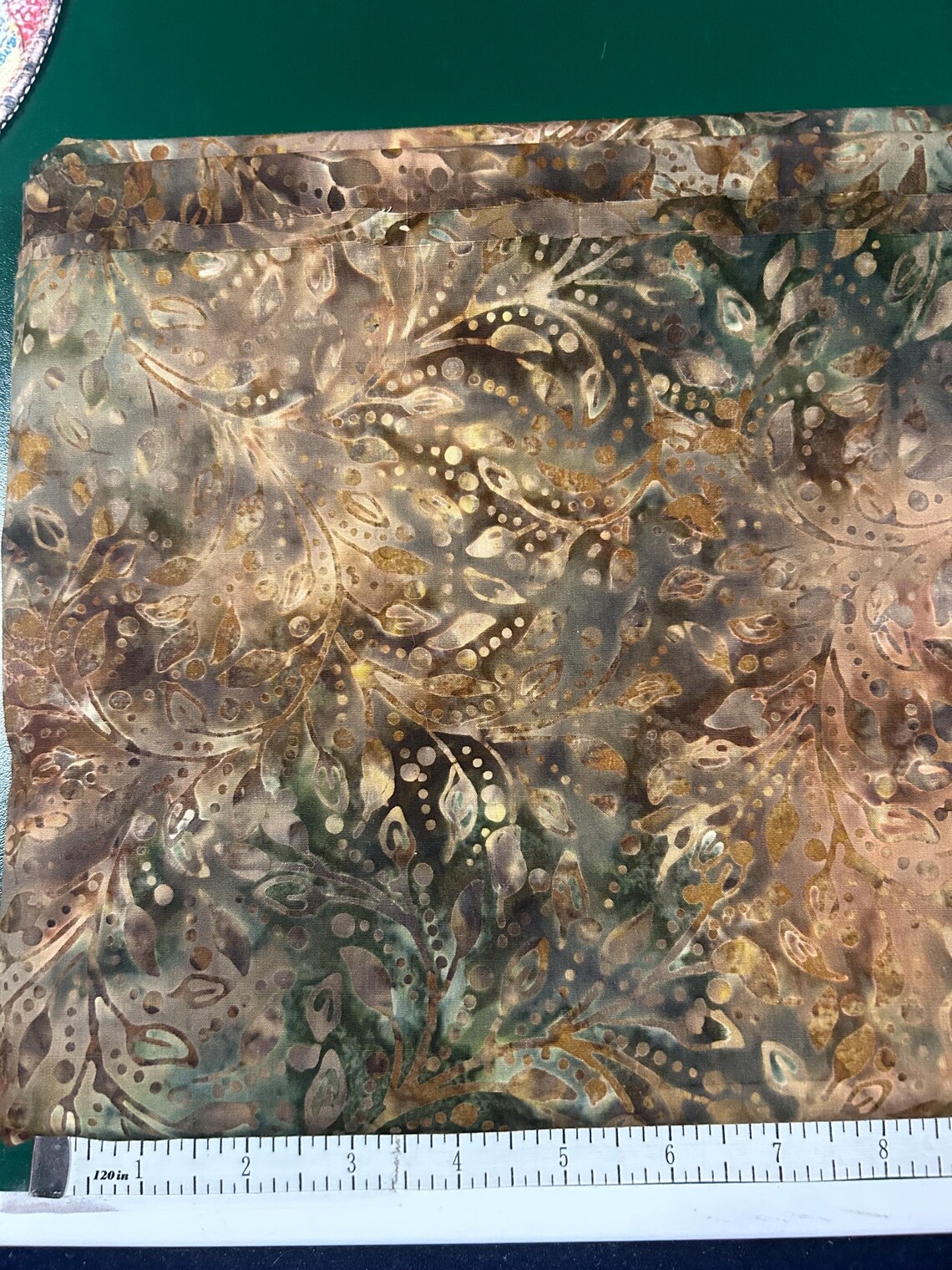 Fabric - "brown Batik" 2 Yard Cut of Absolutely Beautiful High Quality ...