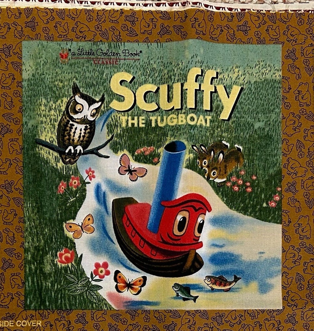 Fabric Panel: scruffy the Tugboat Book Little Golden Books Fabric ...