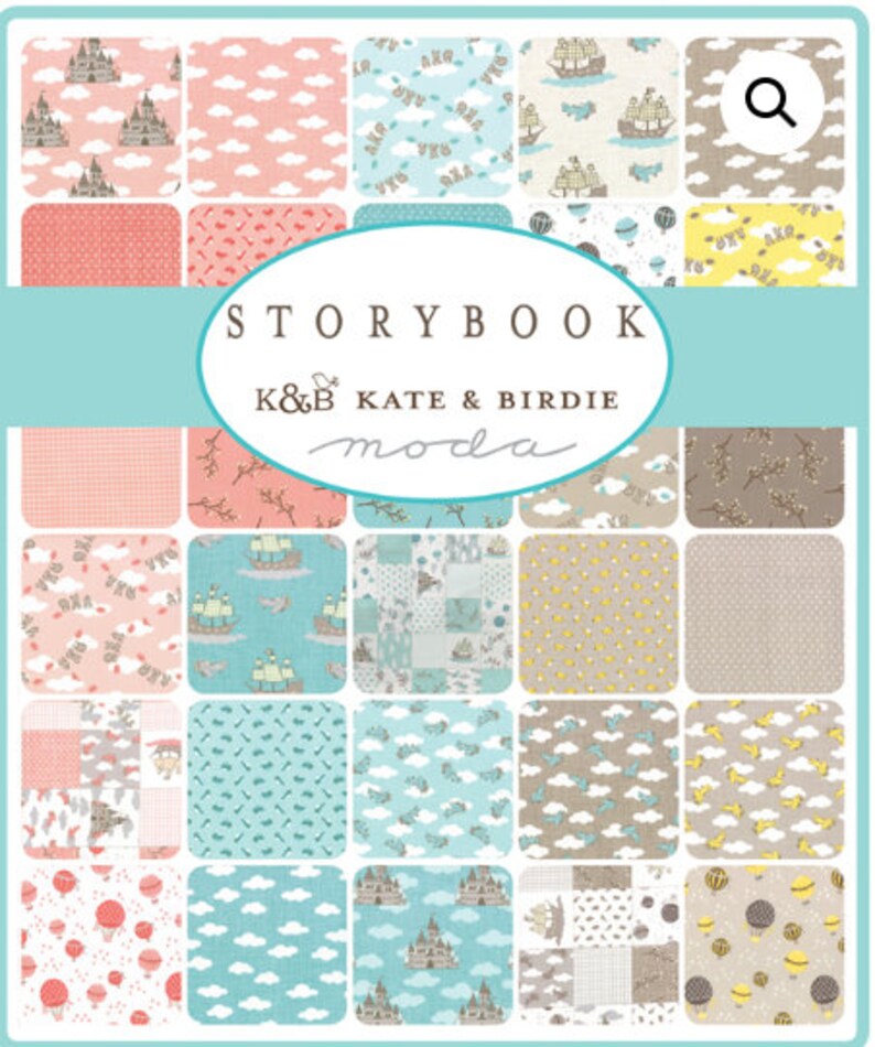 Charm Pack - Kate & Birdie "storybook" 5 Inch Squares 42 Pieces Total ...