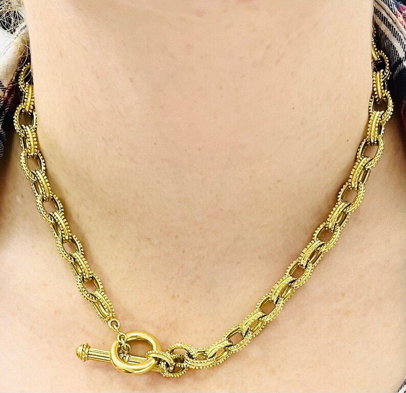 Vintage 18kt. Gold Albert Chain - Etsy