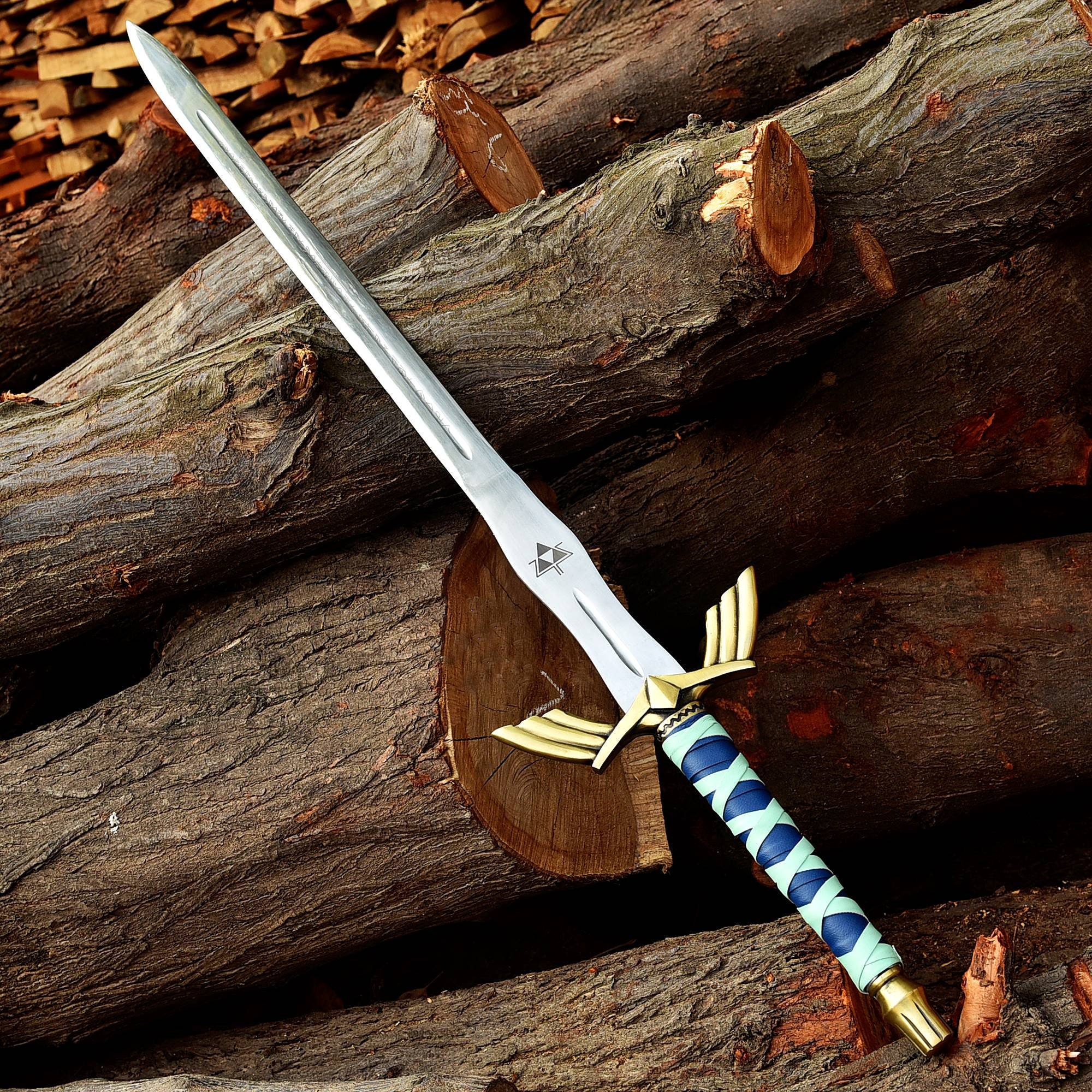 Viking Zelda Sword Beautiful Stainless Steel Etching Blade Metal Handle ...
