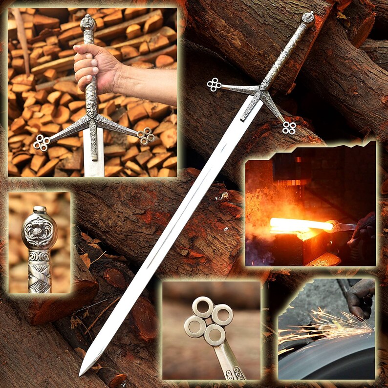 Handmade Scottish Claymore Sword: J2 Steel Highland Medieval Sword - Etsy