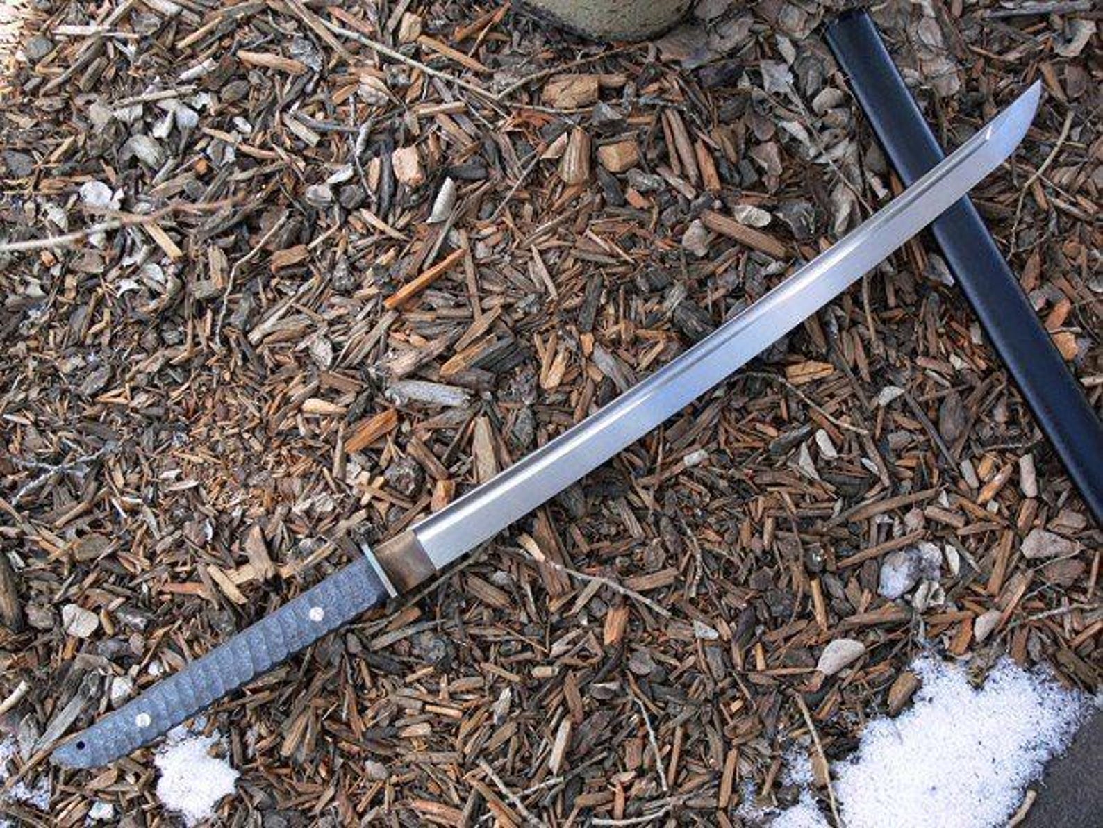 Custome Handmade Hand Forged 30" D2 Tool Steel Katana Hunting Sword ...