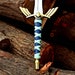 Viking Zelda Sword Beautiful Stainless Steel Etching Blade Metal Handle ...