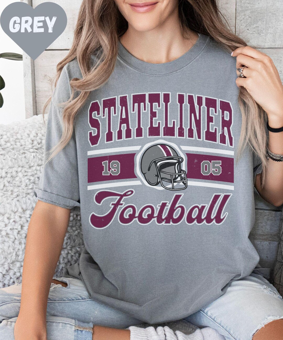 Vintage Stateliner Football T-shirt - Etsy