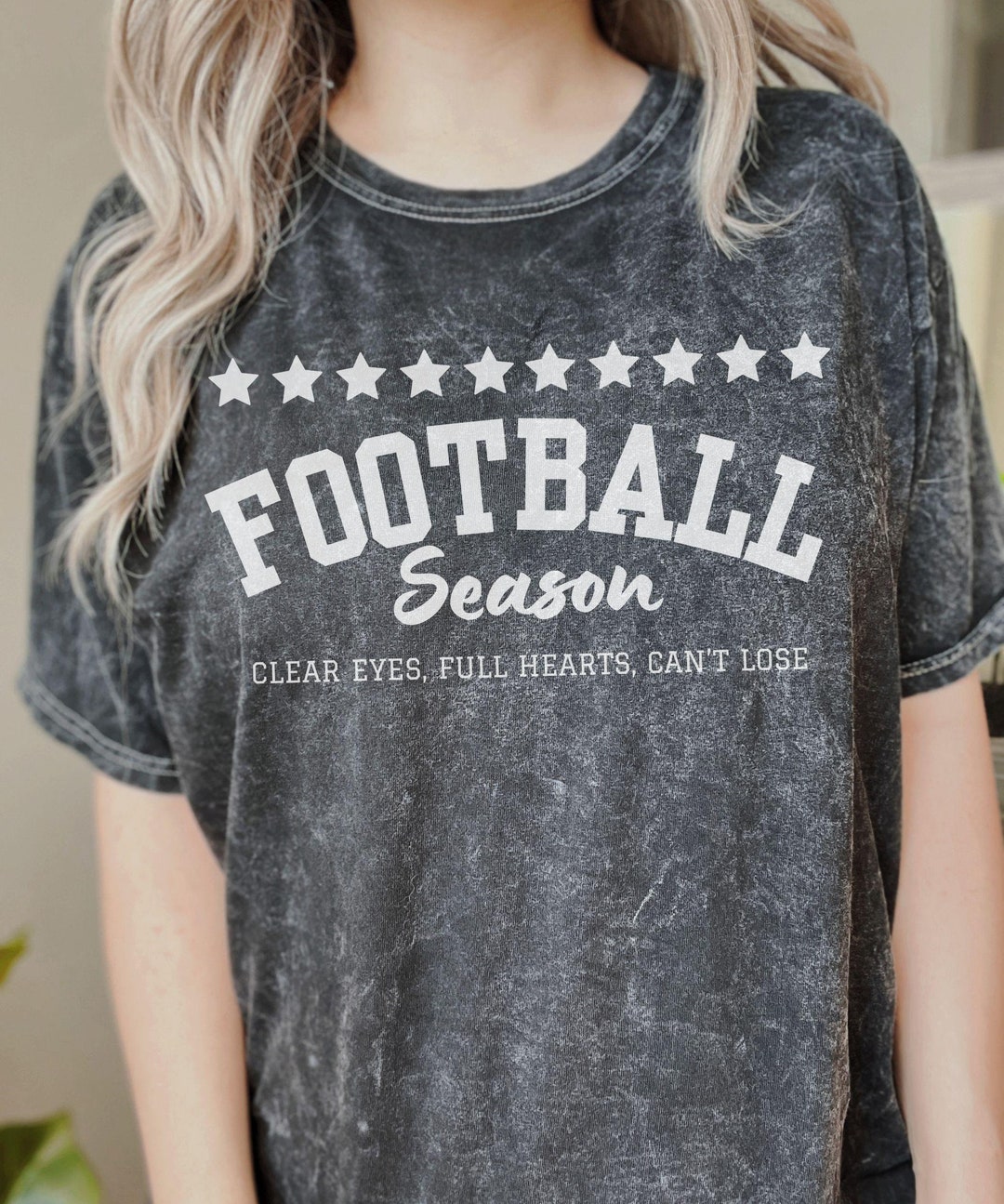 Football Season Mineral Wash T-shirt - Etsy