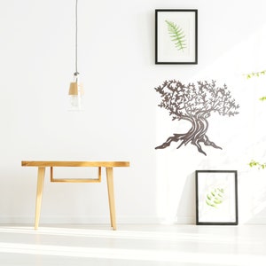 Detailed Olive Tree Luxury Metal Wall Hanging Modern Metal Olive Tree ...