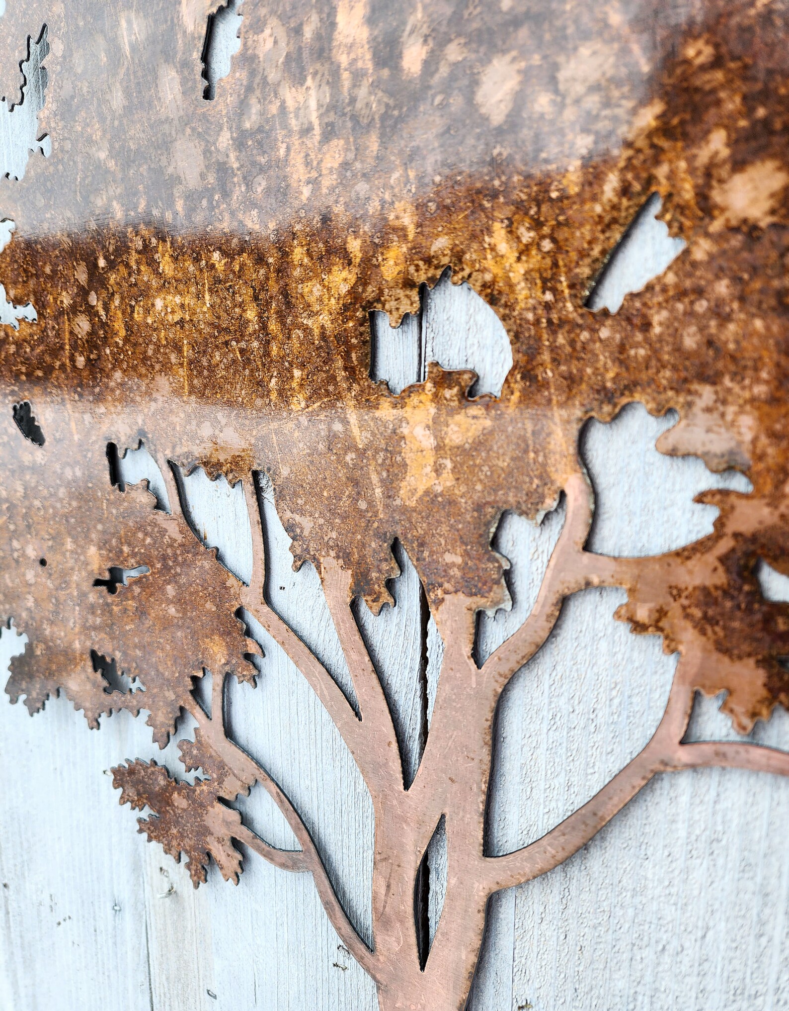 Copper Maple Tree Wall Decor Nature Inspired Metal Maple Tree Scene ...