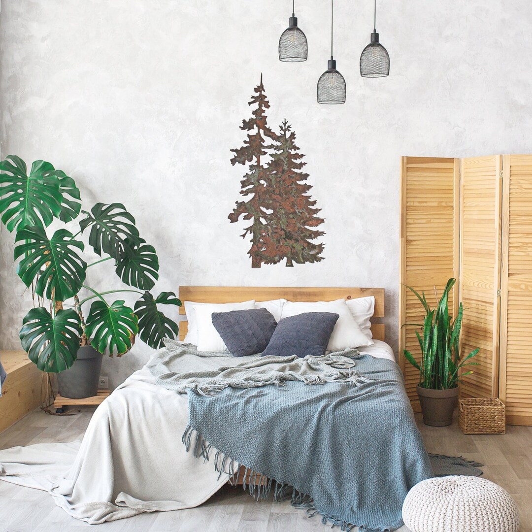 Extra Large Metal Tree Art Simple Copper Forest Wall Scene Large Nature ...