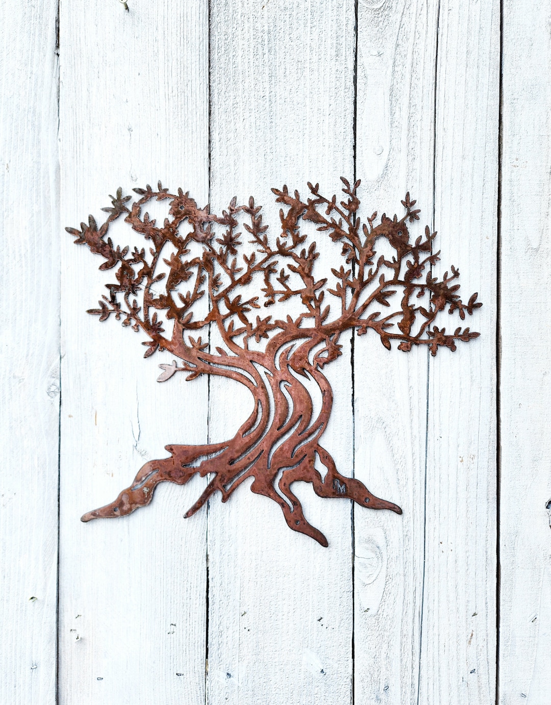 Detailed Olive Tree Luxury Metal Wall Hanging Modern Metal Olive Tree ...