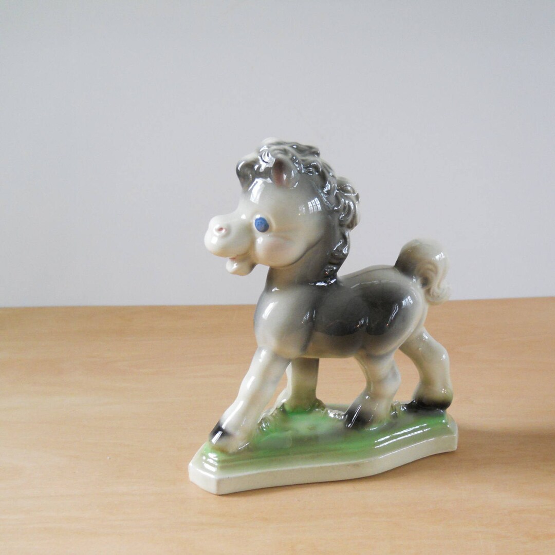 1940's Vintage Pony Diamond Pottery Rempel Nursery Decor Pony - Etsy
