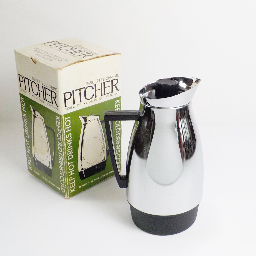 Vintage Mid Century Japan Insulated Chrome Pitcher - Etsy