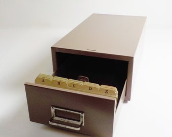 Card File Box Drawer - Etsy