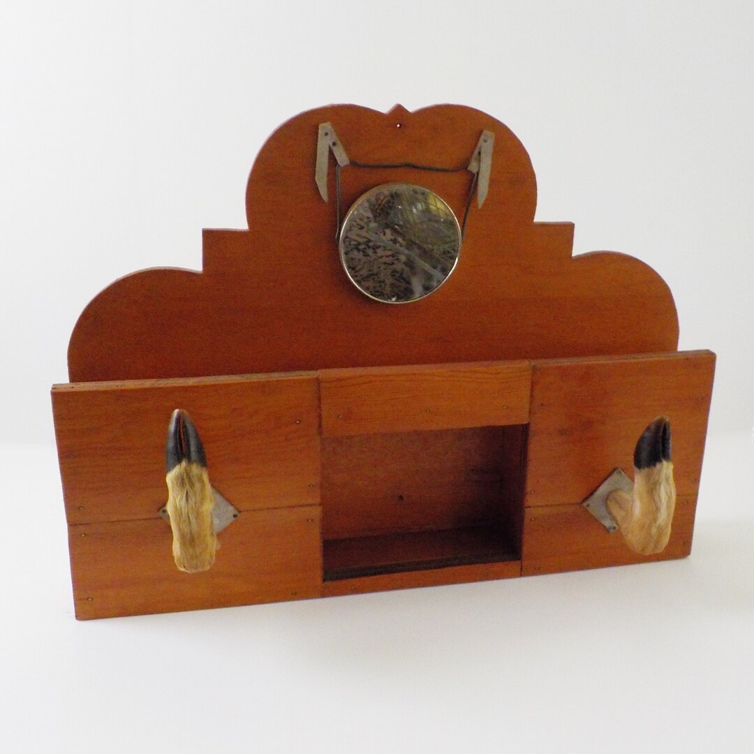 Vintage Primitive Deer Leg Gun Rack Folk Art Shaving Mirror - Etsy