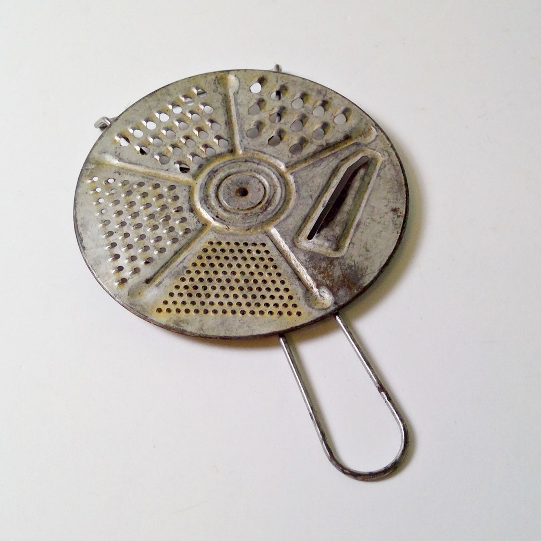 Vintage Bowl Top Handheld 5 in One Grater Metal Foley - Etsy