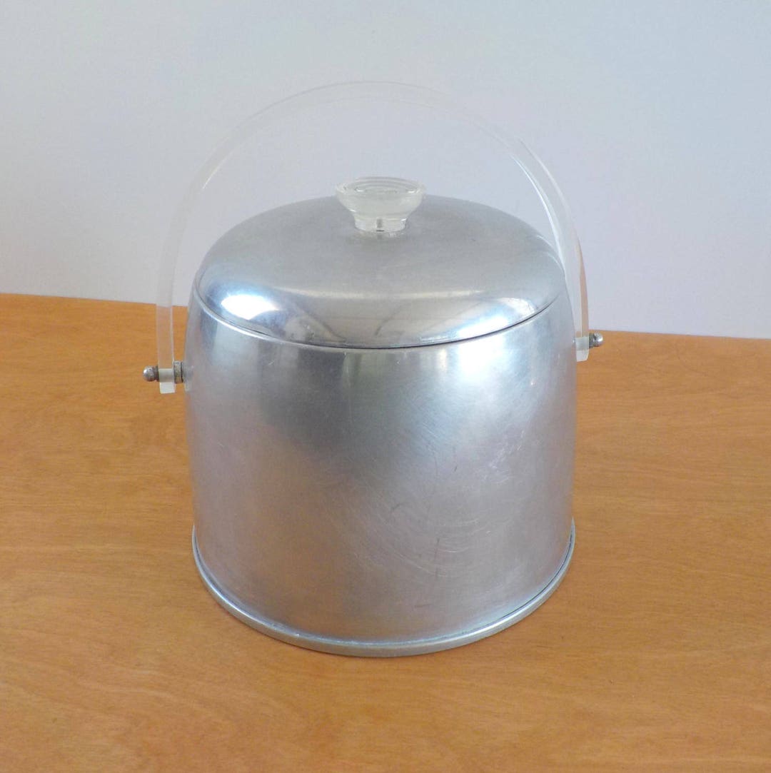 Vintage Kromex Ice Bucket Aluminum Mid Century Silver Color Ice Bucket ...