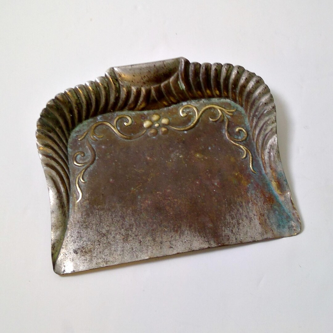 Ornate Vintage Antique Metal Dust Pan Crumb Cather - Etsy