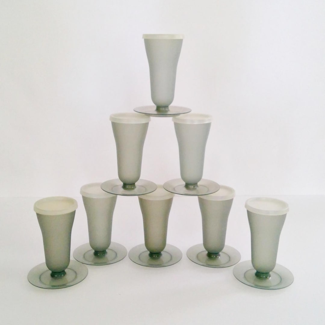 Vintage Tupperware Grey Parfait Dessert Cups With Lids Set of 8 - Etsy