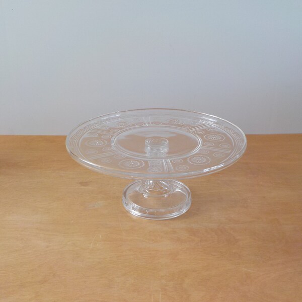 Clear Glass Cake Plate - Etsy