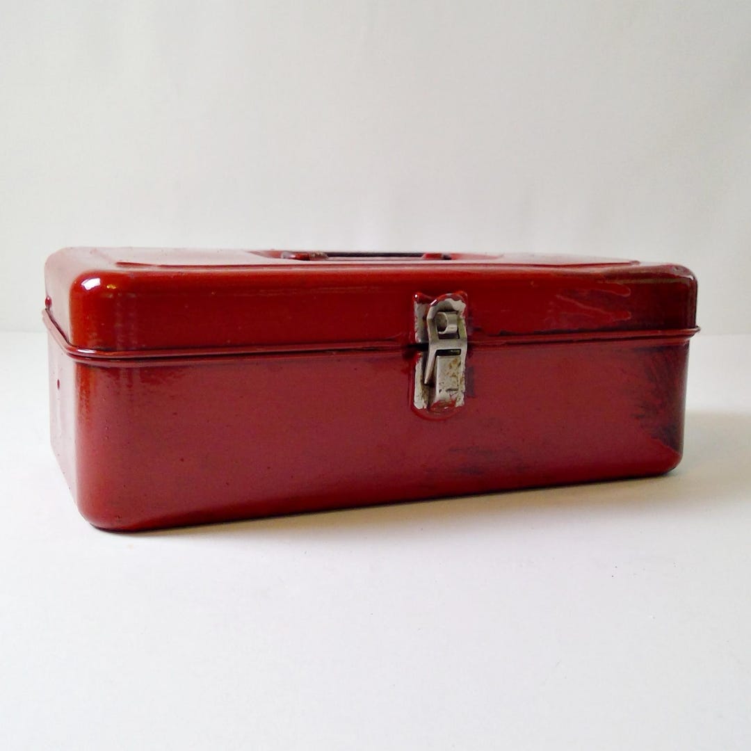 Shabby Vintage Tackle Box Red Lockable - Etsy