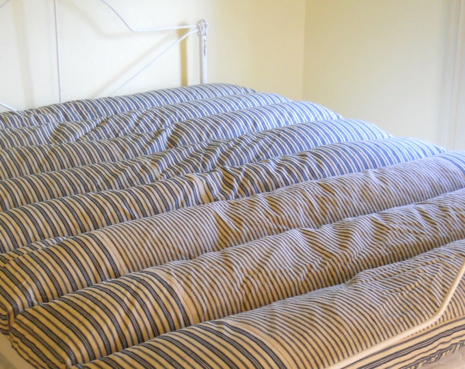 Vintage Feather Bed Mattress Tick - Etsy