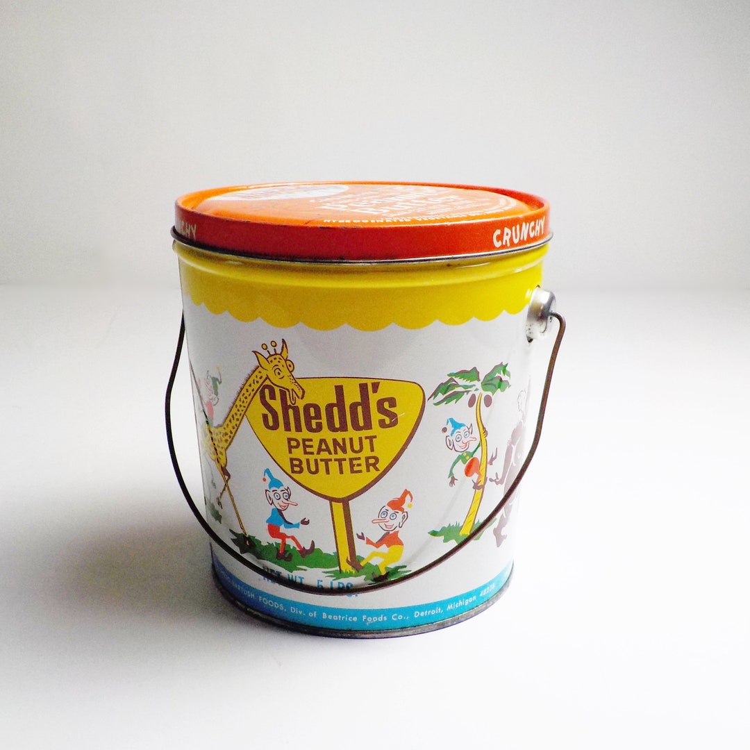 Vintage Shedd's Peanut Butter Metal Tin Pail Container - Etsy