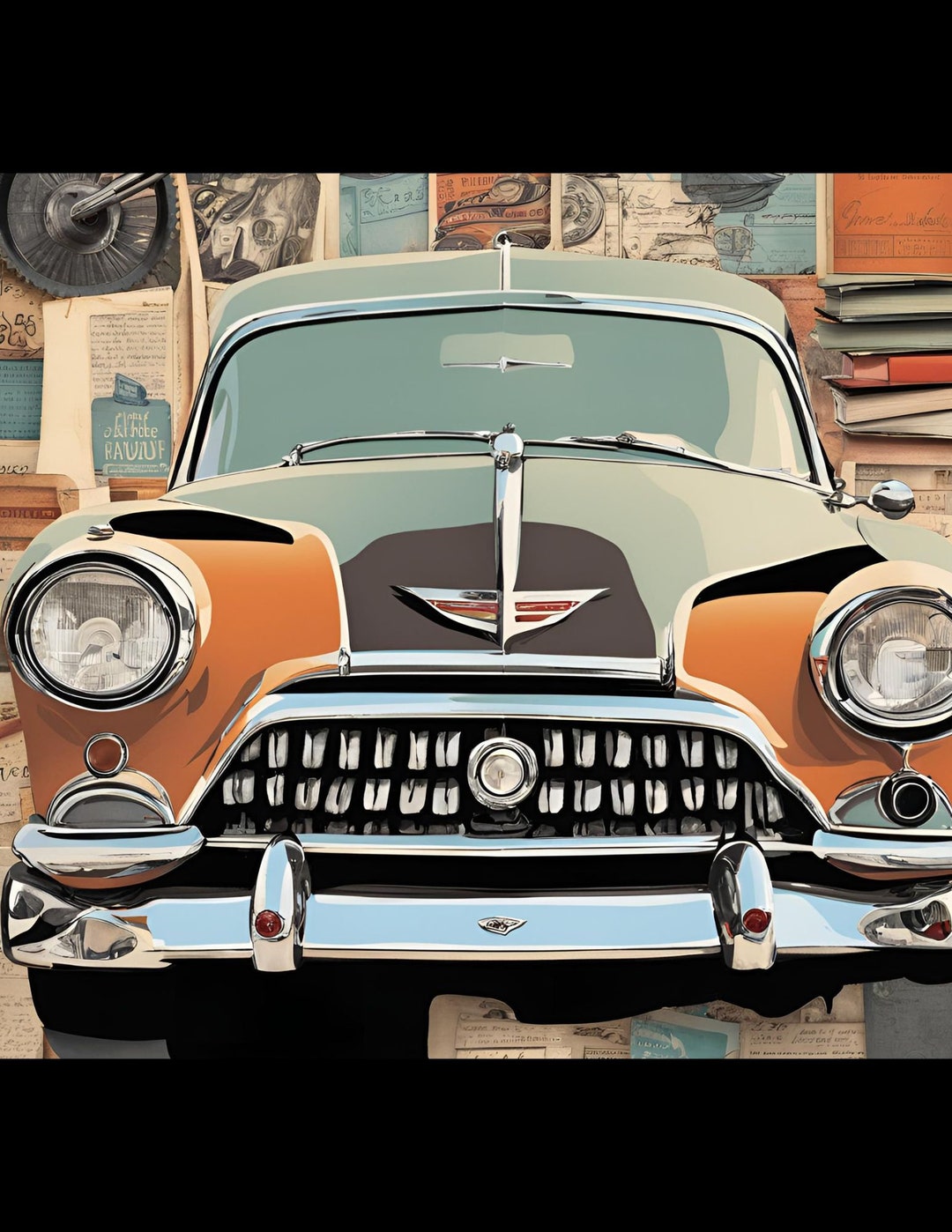 Antique Car Junk Journal Printable Farmable Art,car Lover Pages, Retro ...