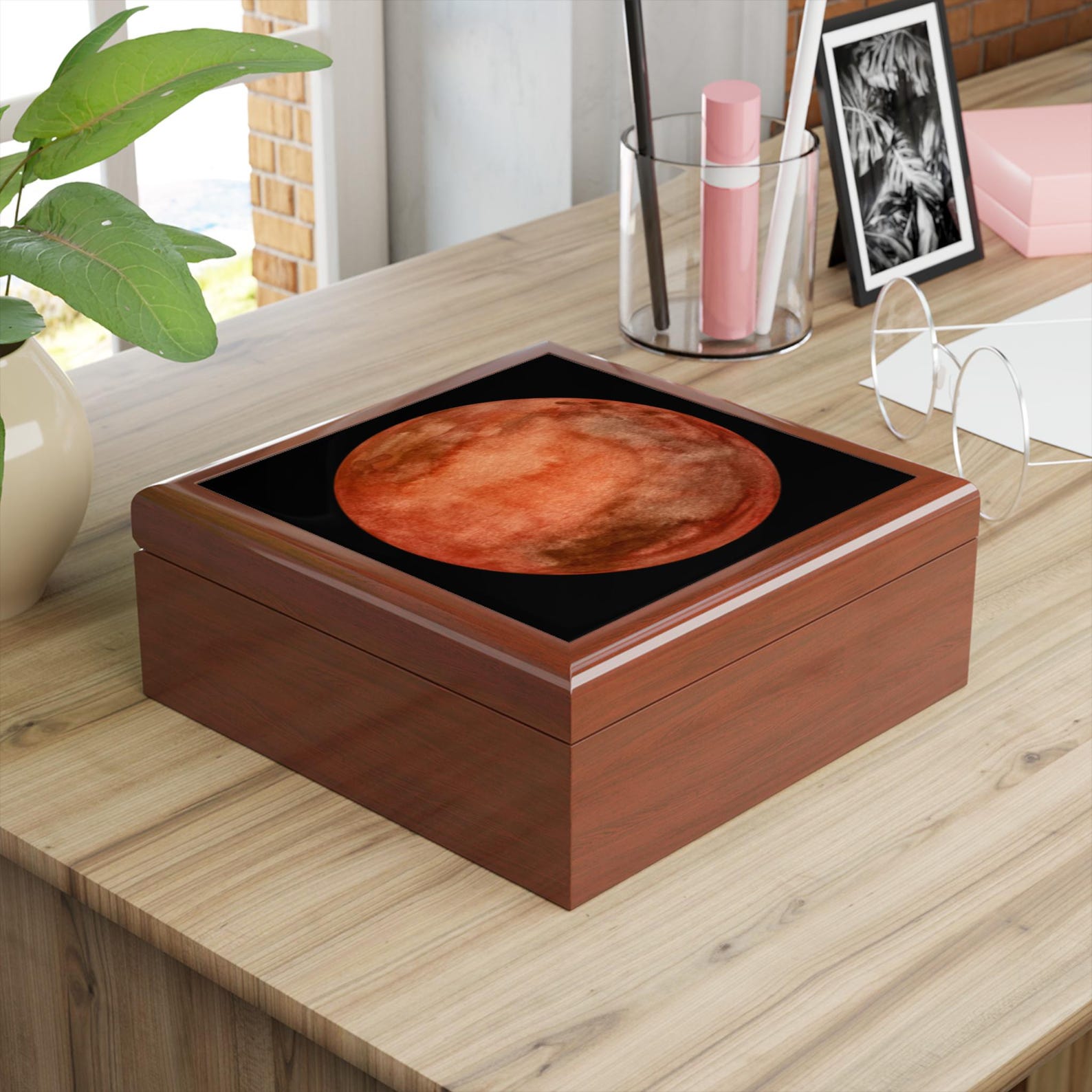 Celestial Mars Jewelry Box Ring Box for Accessories, Pendant Available ...
