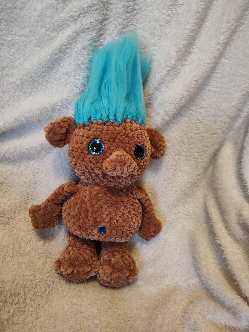 Blue Hair Troll Plushie - Etsy