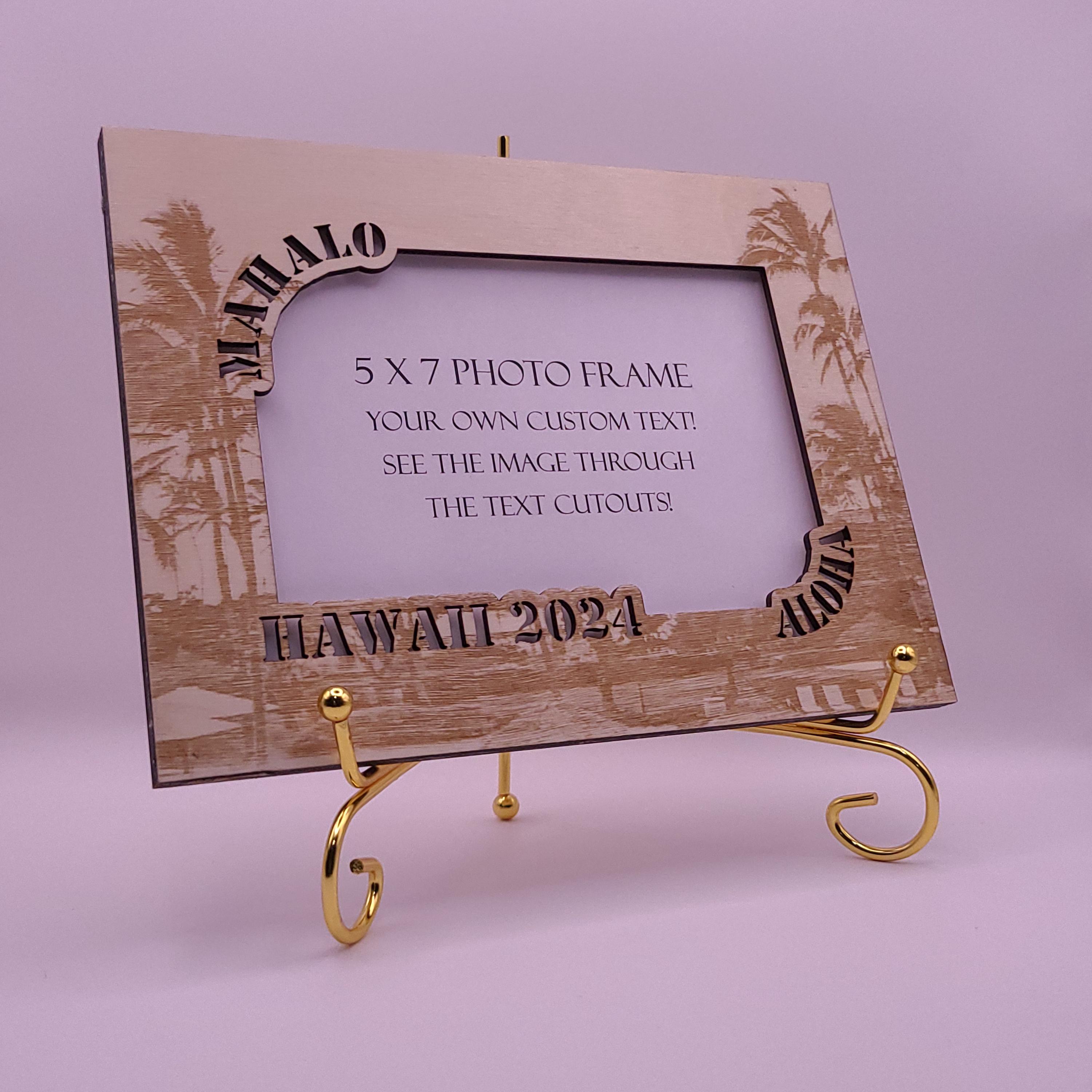 Tropical Engraved 5 X 7 Picture Frame, Wall Art Personalized, Palm Tree ...