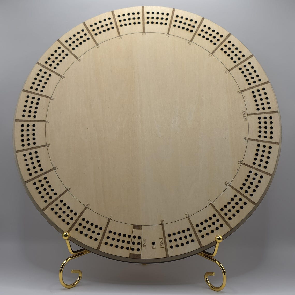 Blank DIY Paint Cribbage Board, Circular Wooden Cribbage Board ...