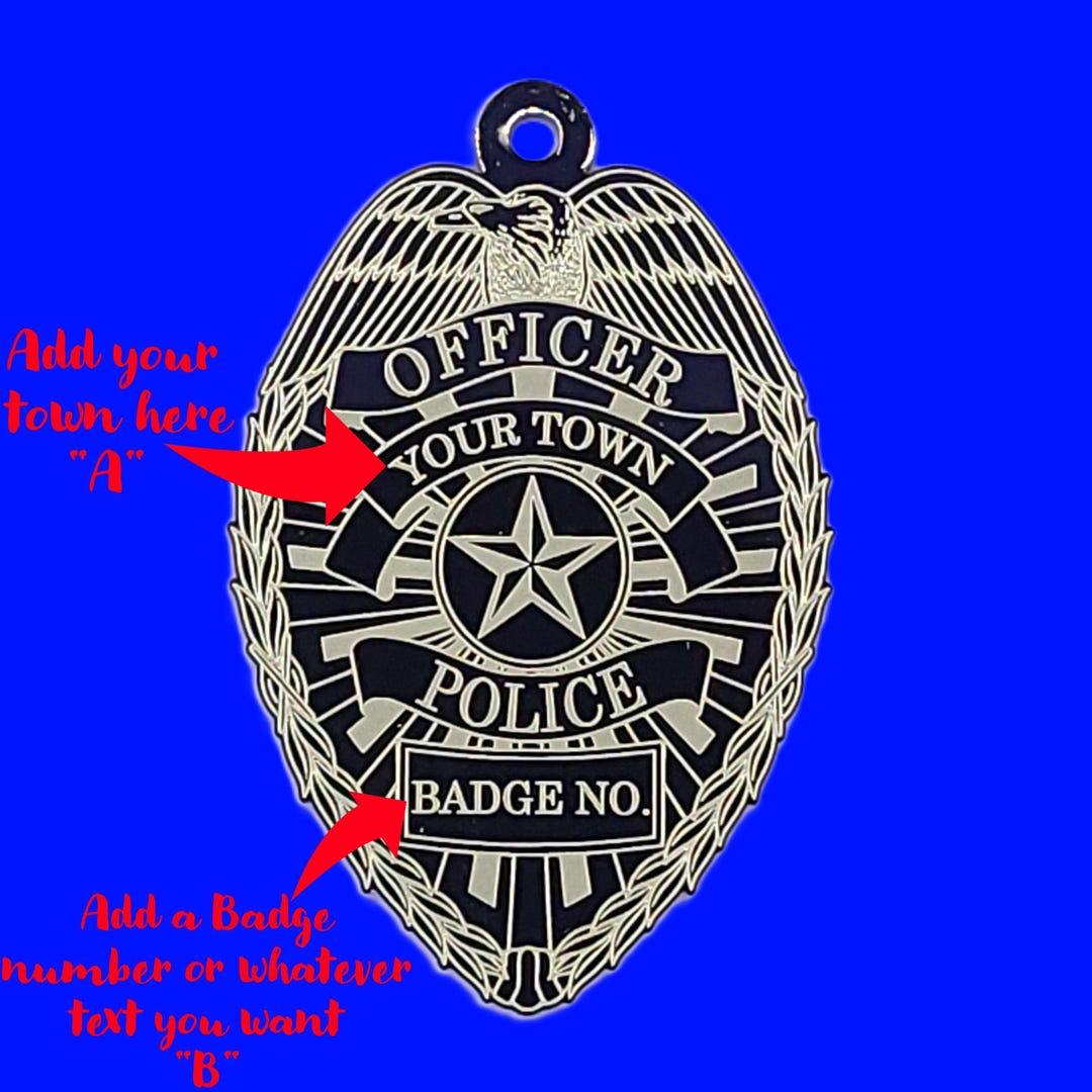 Customizable Police Officer Ornament, Retired Police Department ...