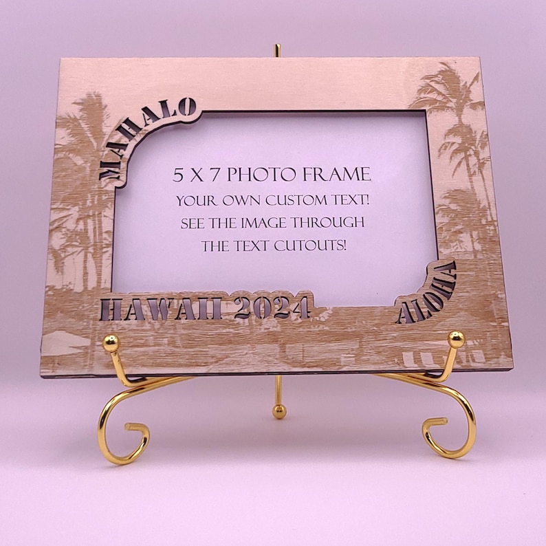 Tropical Engraved 5 X 7 Picture Frame, Wall Art Personalized, Palm Tree ...