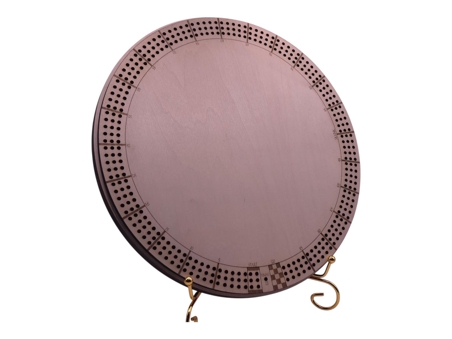 Blank DIY Paint Cribbage Board, Circular Wooden Cribbage Board ...