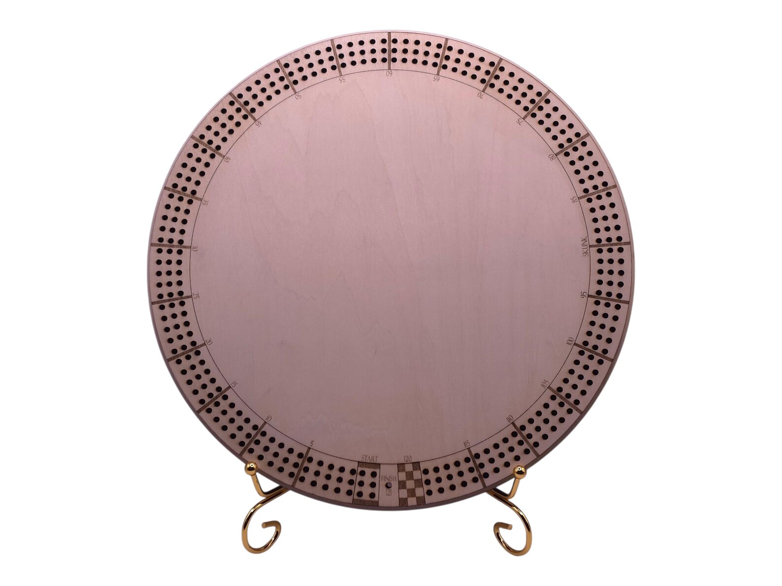 Blank DIY Paint Cribbage Board, Circular Wooden Cribbage Board ...