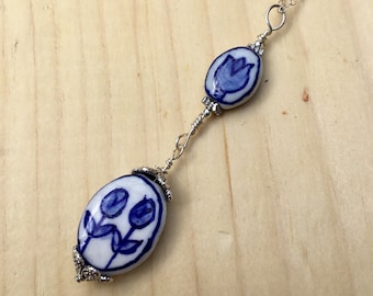 Delft Blue Necklace | Etsy