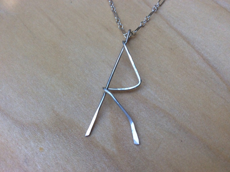 Raidho Rune Necklace Traveler Rune Necklace Journey Rune - Etsy