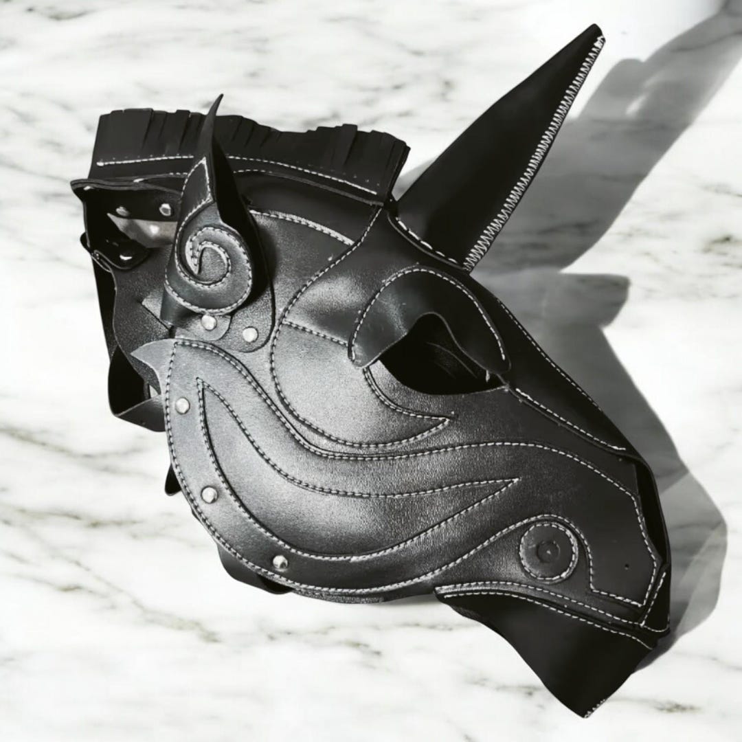 Leather Horse Hood / Leather Horse Mask / Horse Mask / Leather Pet Play ...
