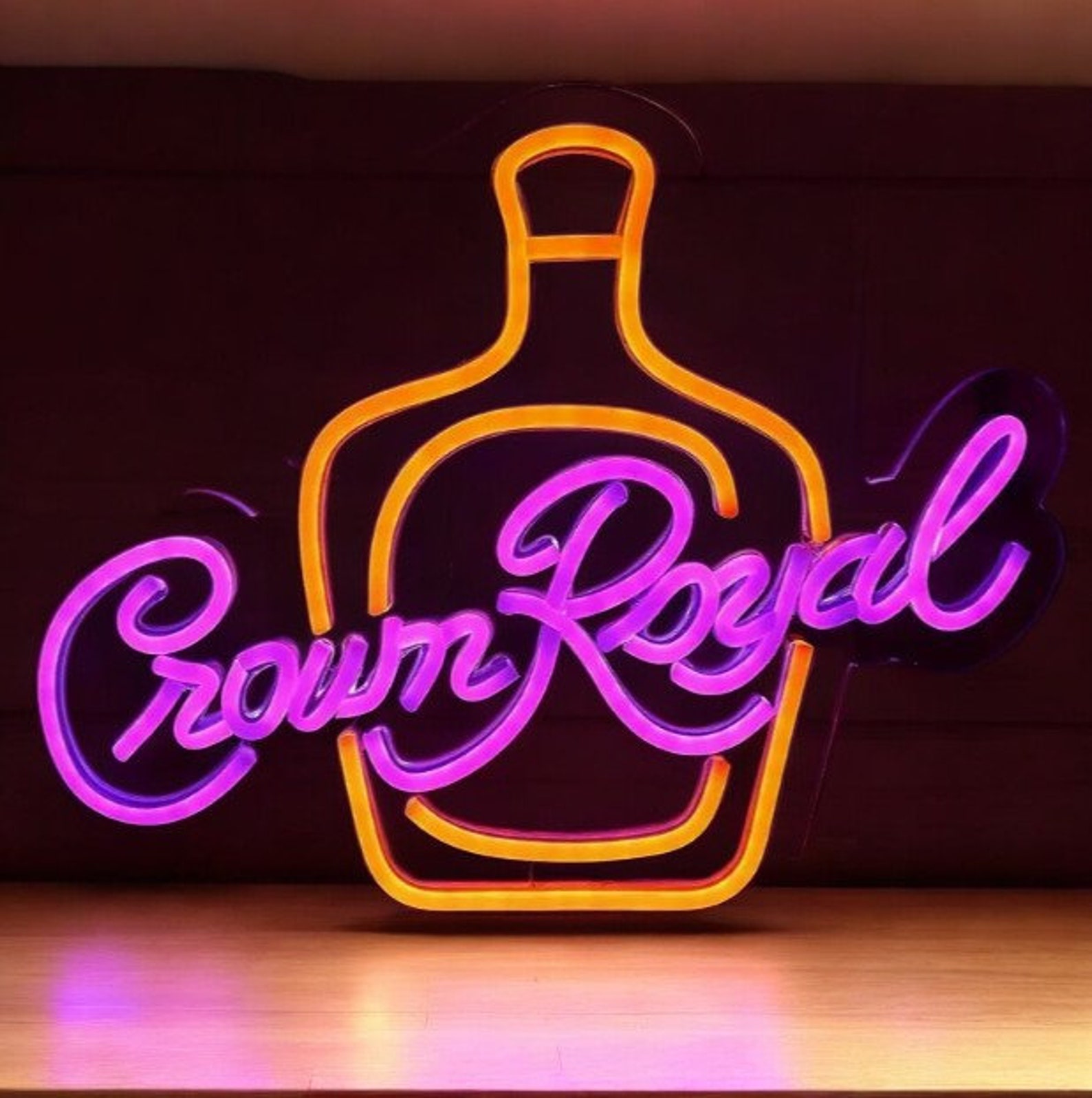Crown Royal Neon Sign Vintage Whisky Bar Decor 16 X 12 Man Cave, Game ...