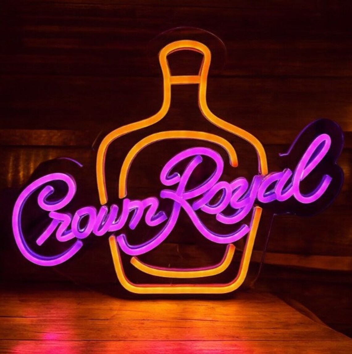Crown Royal Neon Sign Vintage Whisky Bar Decor 16 X 12 Man Cave, Game ...