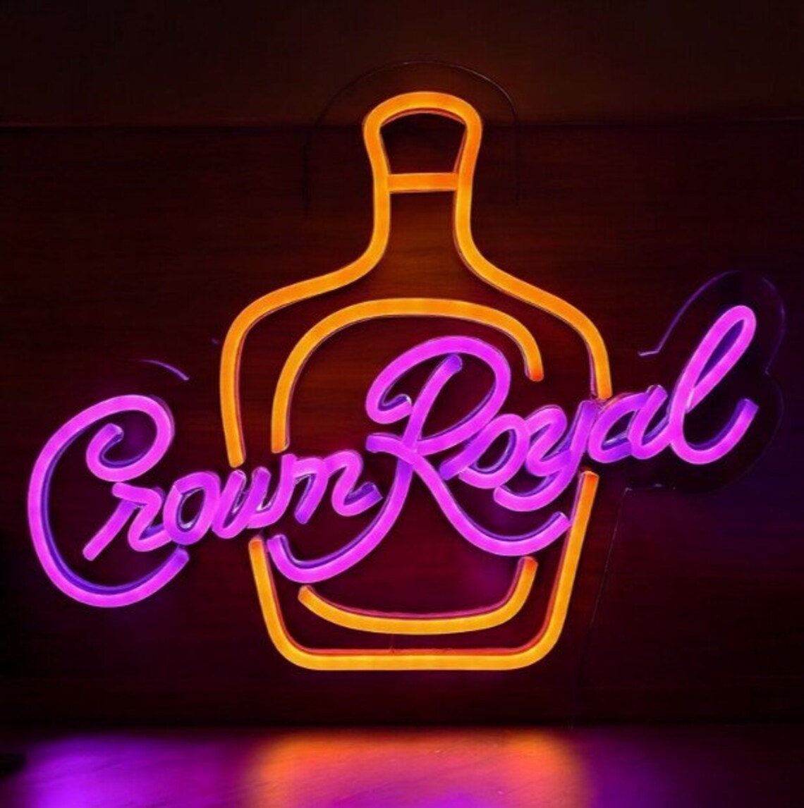 Crown Royal Neon Sign Vintage Whisky Bar Decor 16 X 12 Man Cave, Game ...