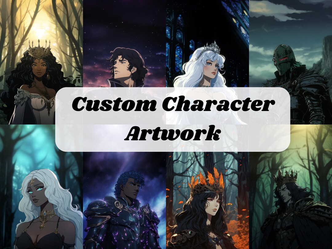 Custom Character Artwork for Book Art, Tiktoks, Instagram Reels, Videos ...