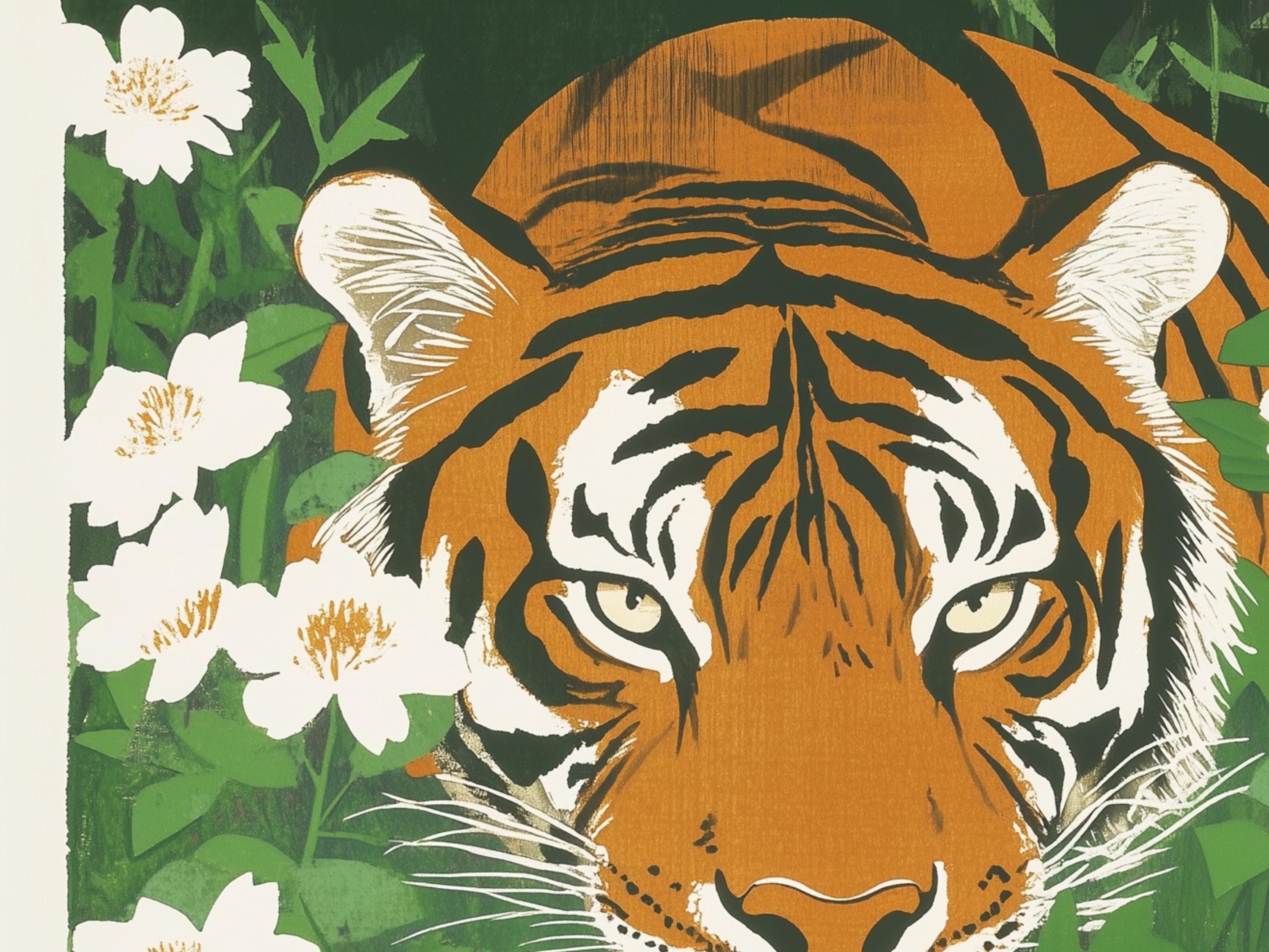 Tiger Print, Woodblock, Art Print, Japanese Art, Japanese Print ...
