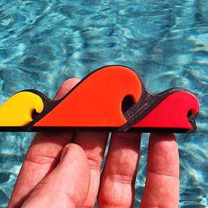 Epoxy Tri-color Waves Grille Badge Emblem Decoration for Toyota Tacoma ...