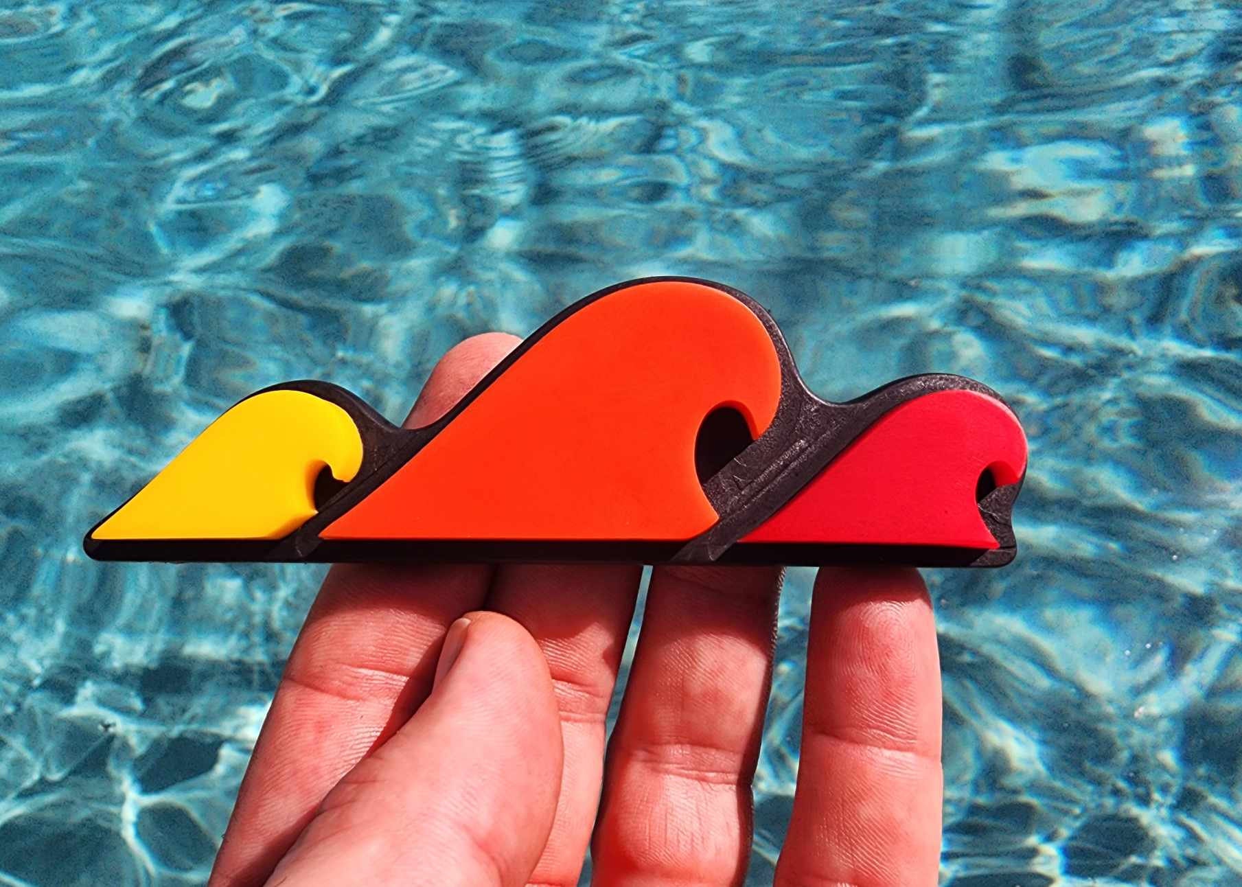 Epoxy Tri-color Waves Grille Badge Emblem Decoration for Toyota Tacoma ...