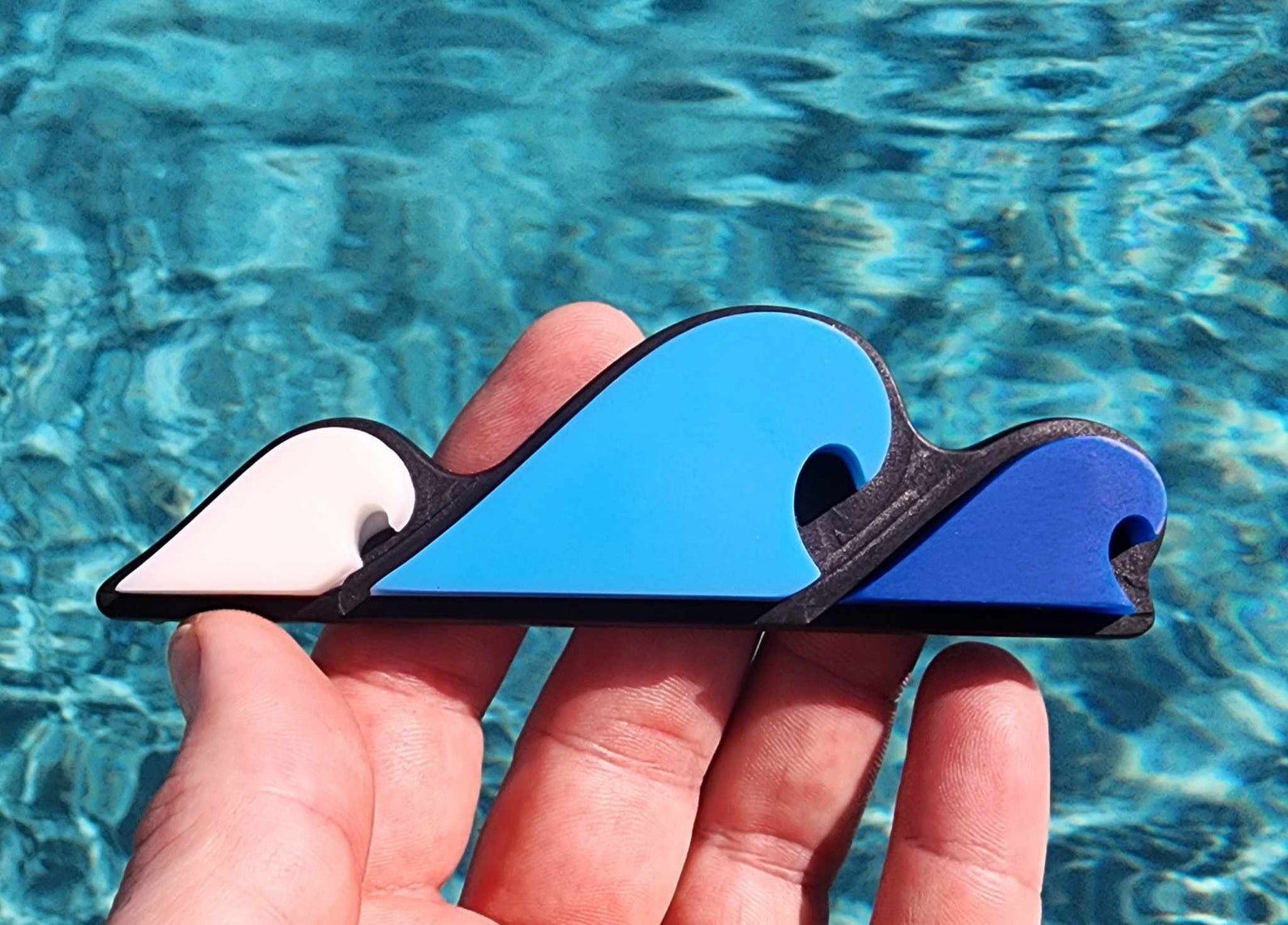 Epoxy Tri-color Waves Grille Badge Emblem Decoration for Toyota Tacoma ...